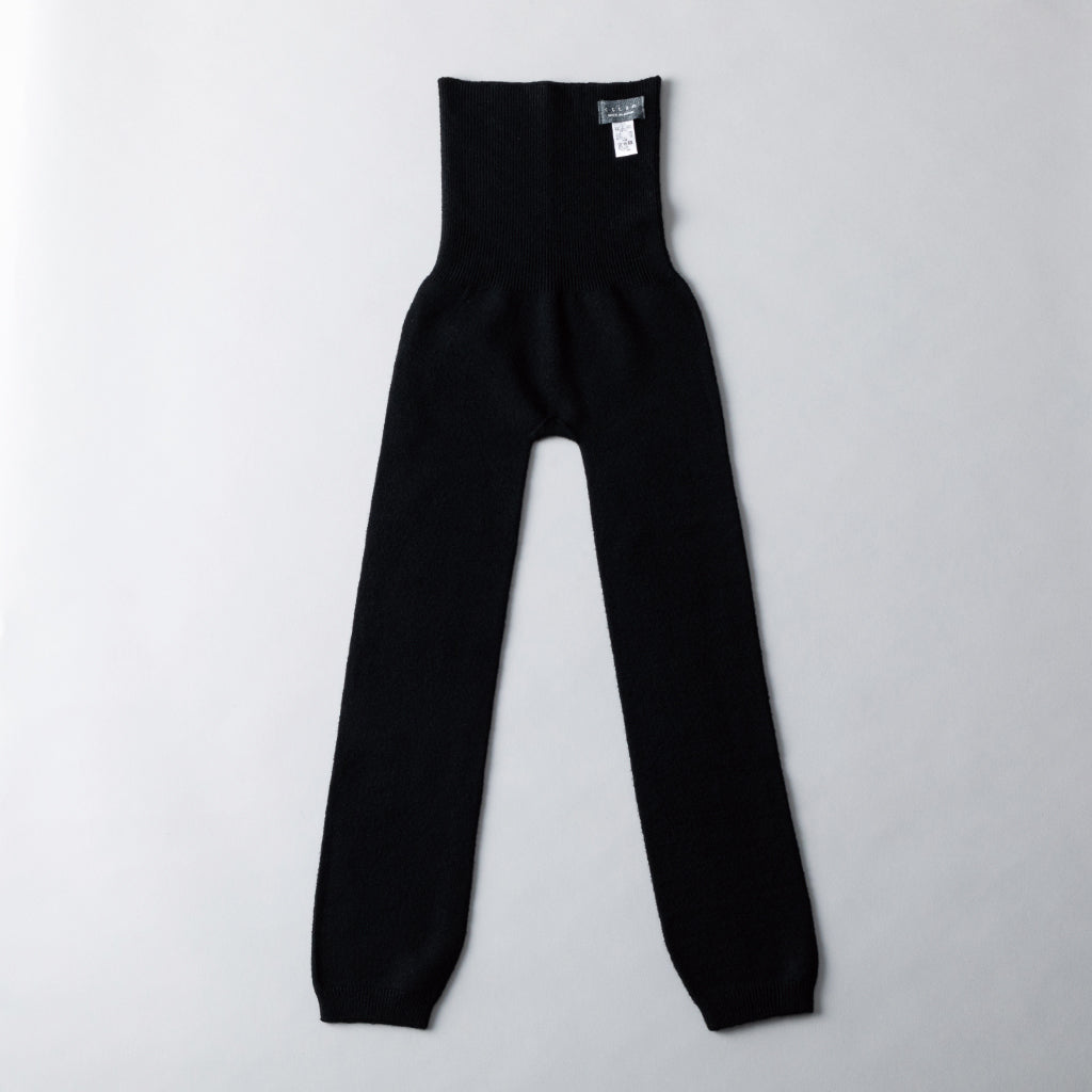 シルク&ウールのふんわりあったかはらぱん ロング丈 黒 – kuros.style